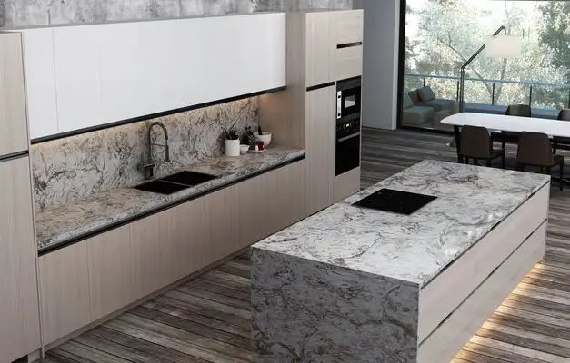 Buy Vicostone Avalanche Quartz Full Slabs Online | CountertopSmart