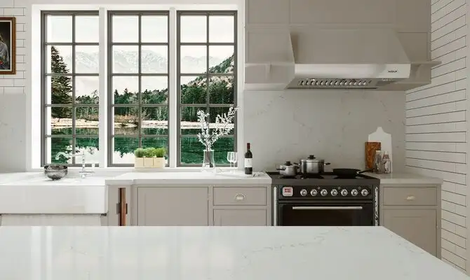 Buy Vicostone Misterio Gold Quartz Full Slabs Online | CountertopSmart