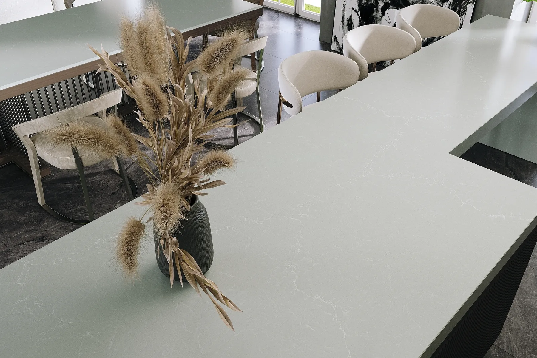 Buy Vicostone Misterio Pearl Quartz Full Slabs Online | CountertopSmart