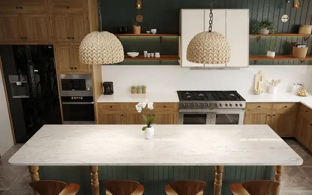 Buy Vicostone Verdelia Quartz Full Slabs Online | CountertopSmart