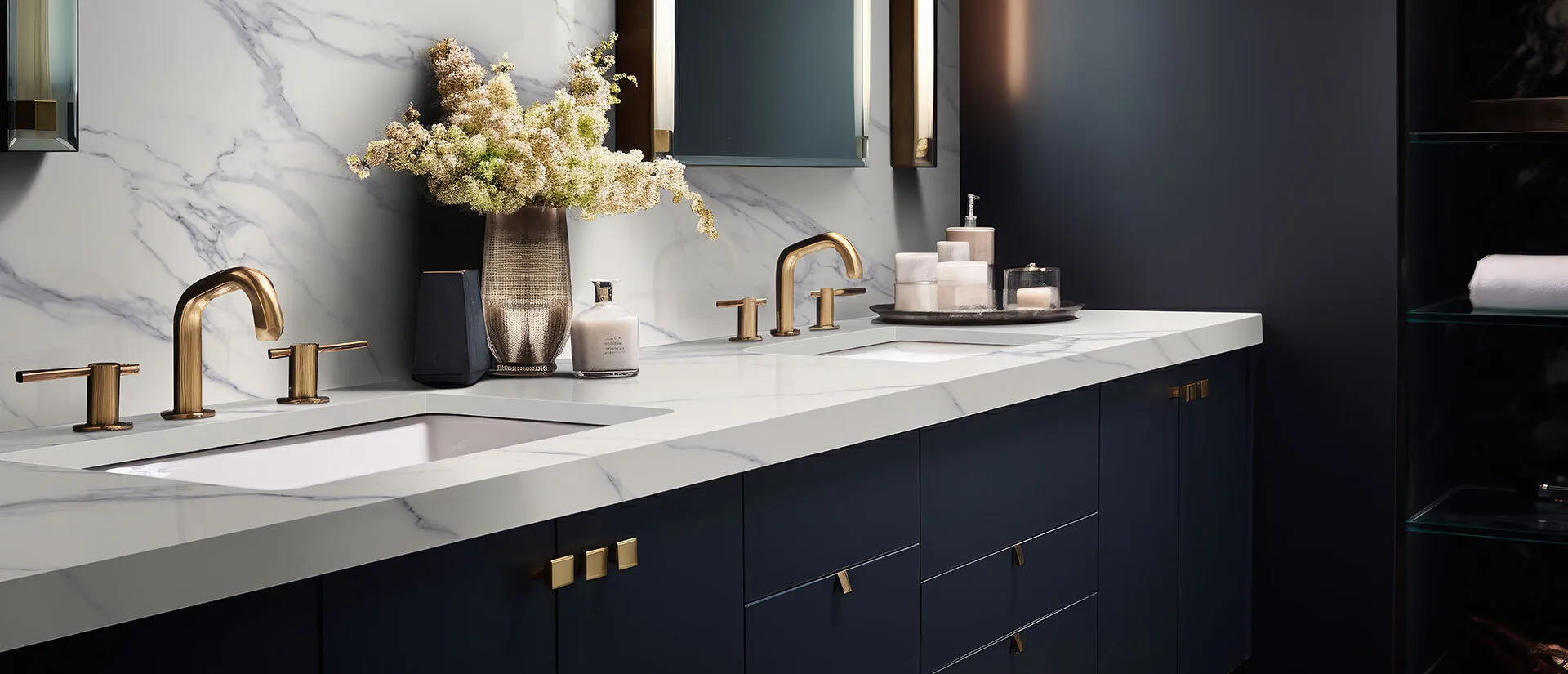 Buy Q Quartz Calacatta Anava Quartz Full Slabs Online | CountertopSmart
