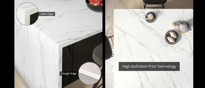 Buy Q Quartz Calacatta Castana Quartz Full Slabs Online | CountertopSmart